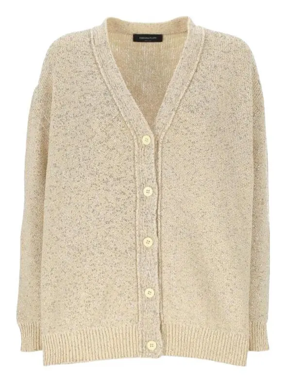 Fabiana Filippi Sequined Knit Cardigan - Nude