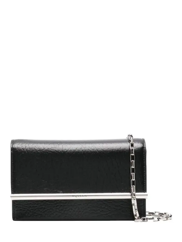 Alexander McQueen T-bar Chain-linked Clutch Bag - Black