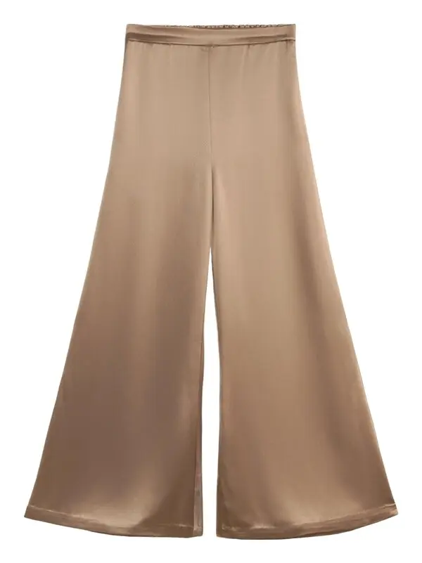 BY MALENE BIRGER Wide Leg Flared Trousers - Brown