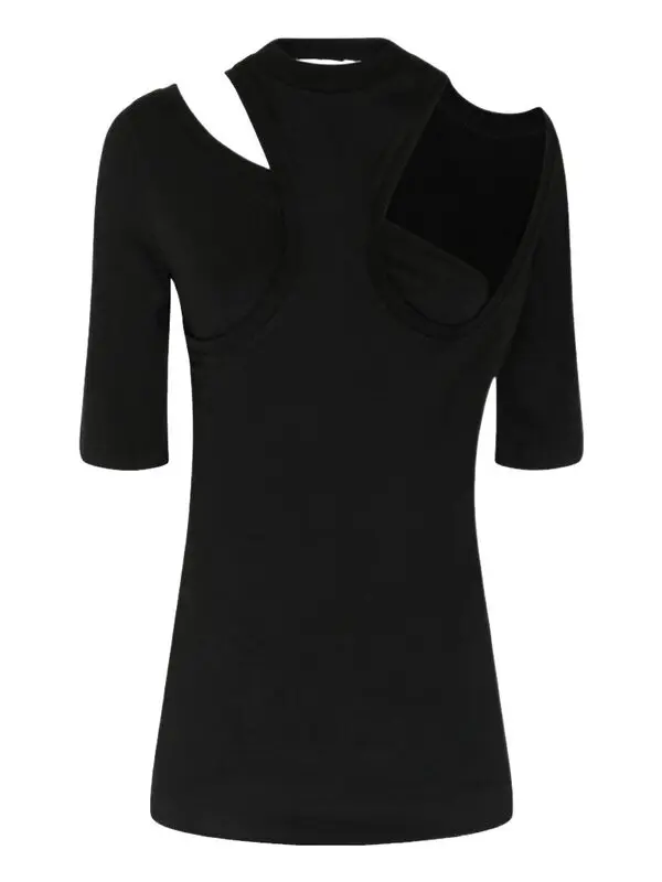 Sportmax Hollowed Out T-shirt - Black