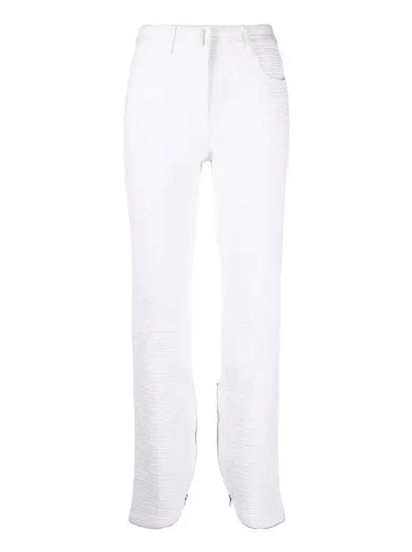 Givenchy Slim-cut 4g-motif Trousers - White