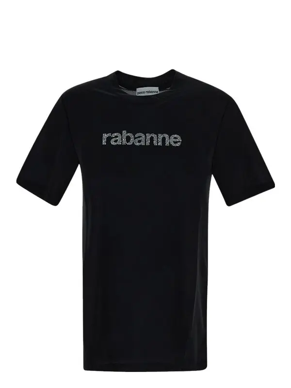 Rabanne Faded Logo T-shirt - Black