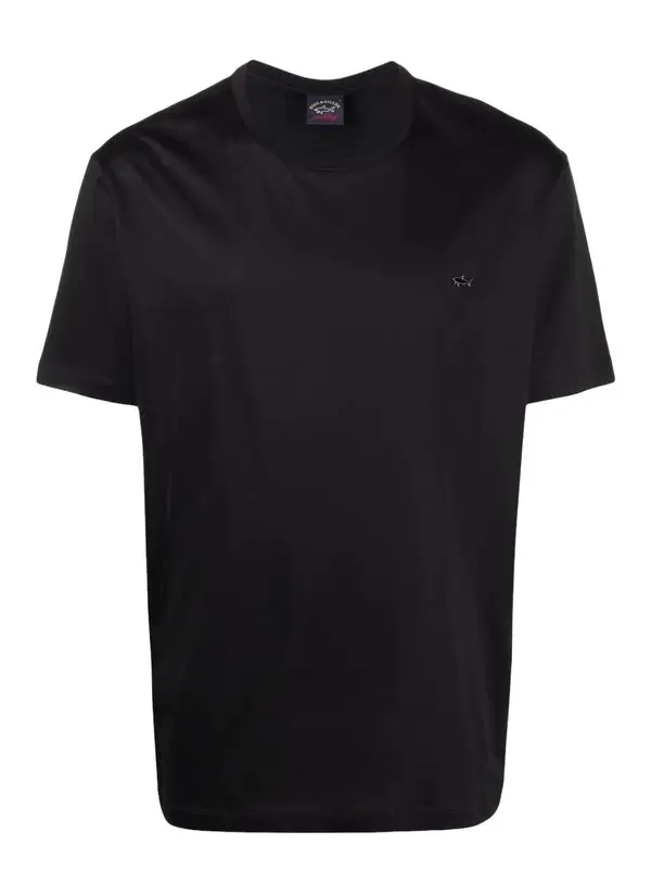 PAUL  SHARK Embroidered Logo T-shirt - Black