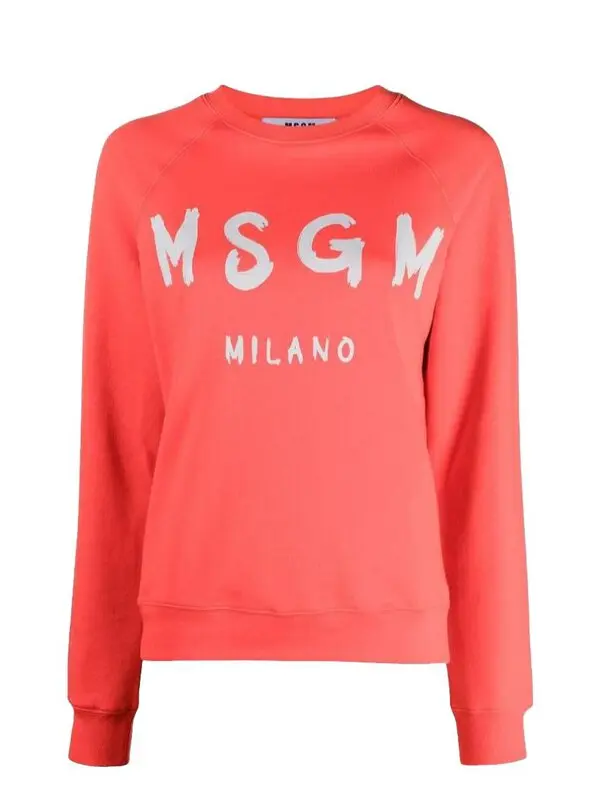 MSGM Logo Detail Hoodie - Orange