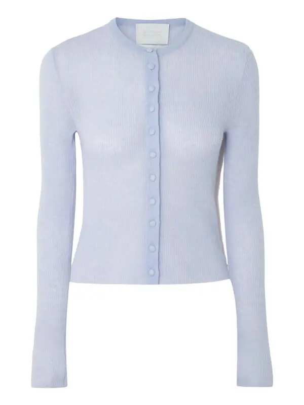 Citizens Of Humanity Tabitha Cropped Ribbed Cardigan - Light Blue