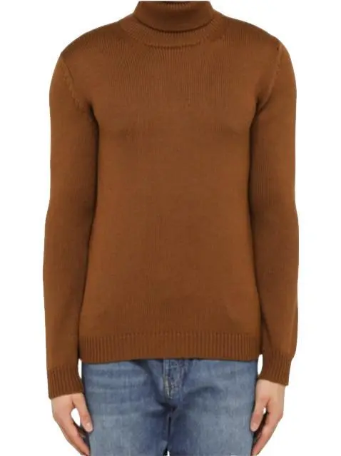 ROBERTO COLLINA Turtleneck Sweater - Brown