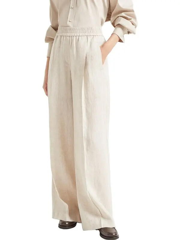 Brunello Cucinelli Loose Fit Track Trousers - Nude