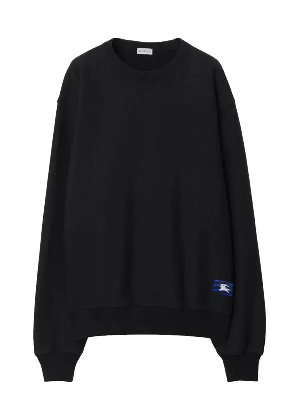 Burberry Equestrian Knight Crewneck Sweatshirt - Black