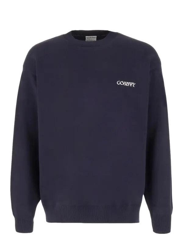 MARCELO BURLON COUNTY OF MILAN Embroidered Jumper - Black