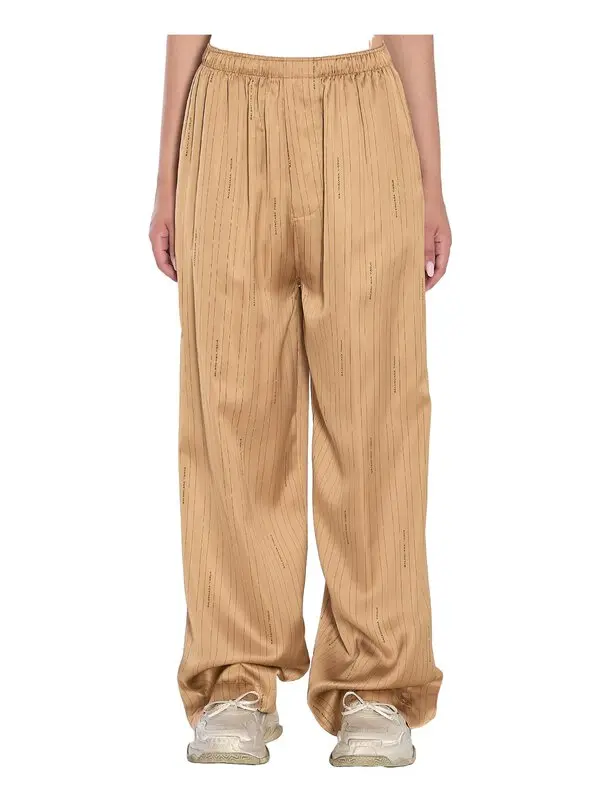 Balenciaga Elasticated Waist Wide-leg Pants - Nude