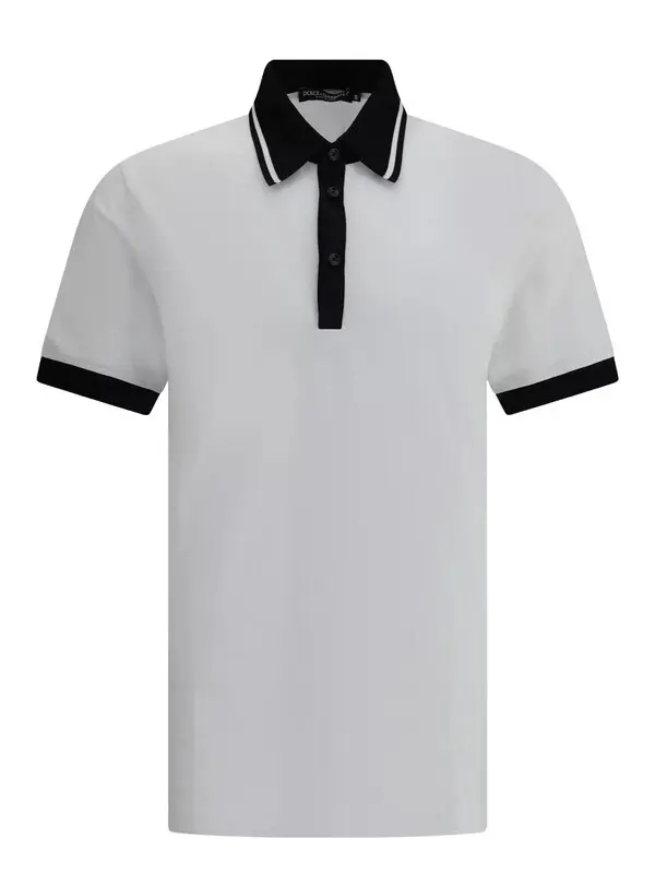 Dolce & Gabbana Dolce Gabbana Logo Printed Polo Shirt - Gray