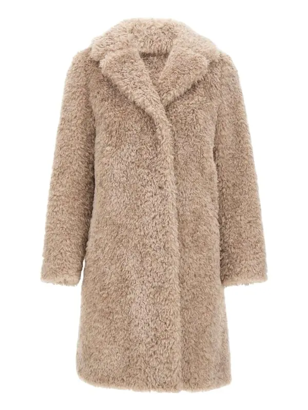 Herno Faux Fur Coat - Nude