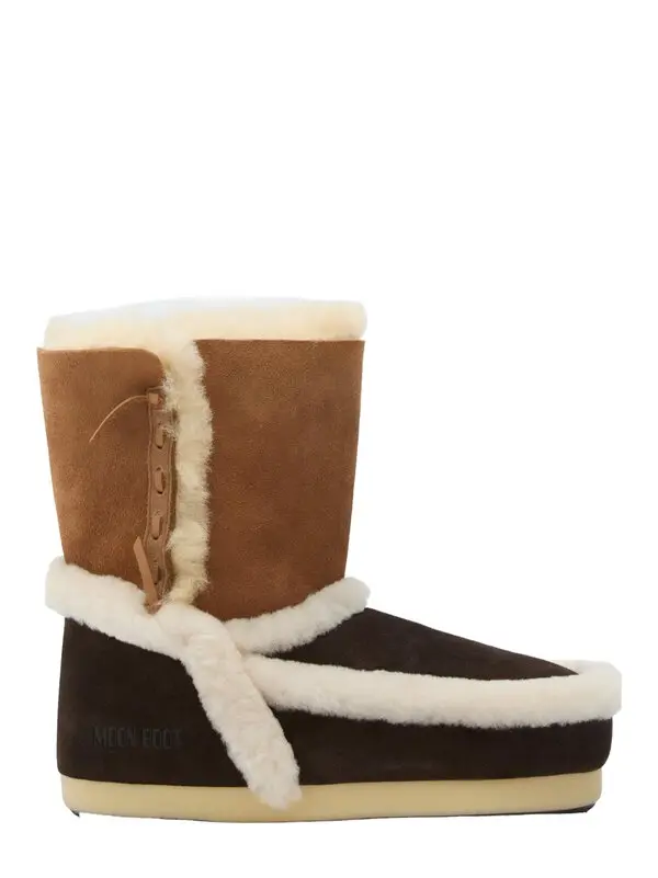 Moon Boot Logo Detail Boots - Brown