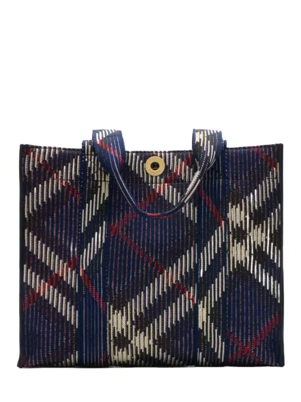 Burberry Check Pattern Tote Bag - Ocean Blue