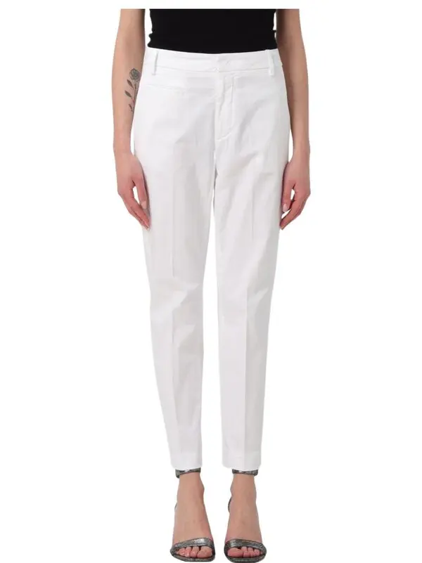 DONDUP Belt-loop Tailored Trousers - White