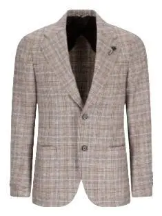 LARDINI Long-sleeved Suit Jacket - Nude