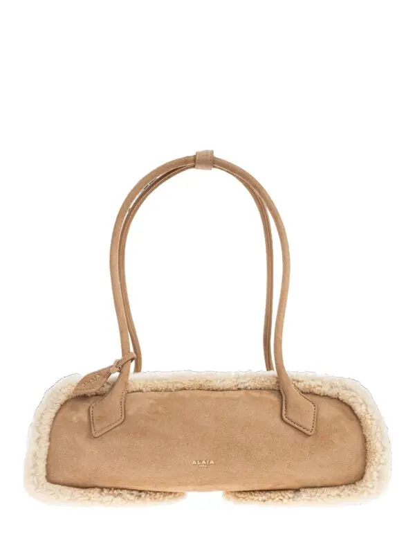 Alaïa Schultertasche - Beige