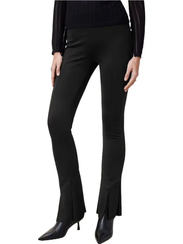 ALLSAINTS Flared High-waist Split Hem Trousers - Black