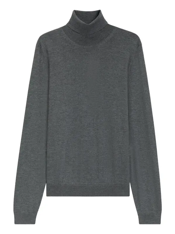 Hugo Boss Roll Neck Knitted Jumper - Grey