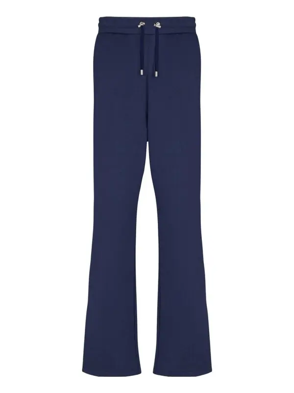Balmain Logo Printed Straight-leg Sweatpants - Blue