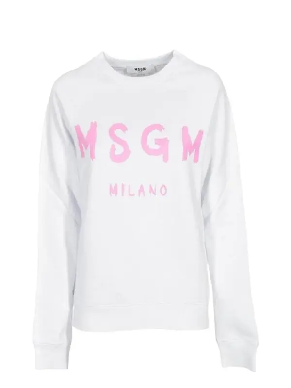 MSGM Logo Detail Hoodie - White