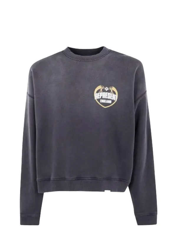 REPRESENT Angel Border Crewneck Sweatshirt - Black