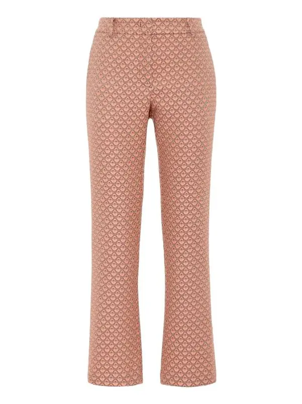 La DoubleJ 24/7 Trousers Jacquard Bella - Pink