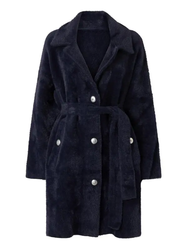 Pinko Belted Coat - Blue