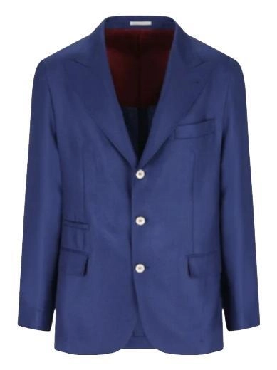 Brunello Cucinelli Single-breasted Tailored Jacket - Blue