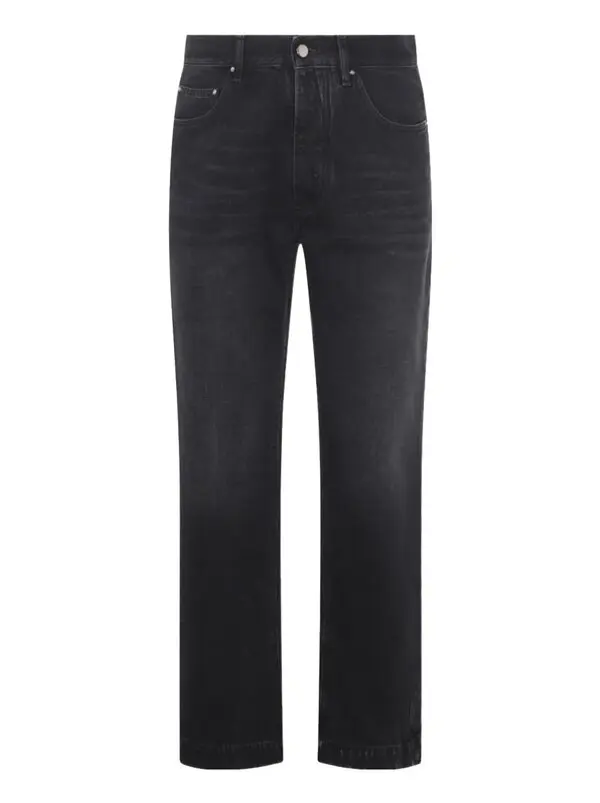 Amiri Straight Flare Jeans With Belt Loops - Vintage Black