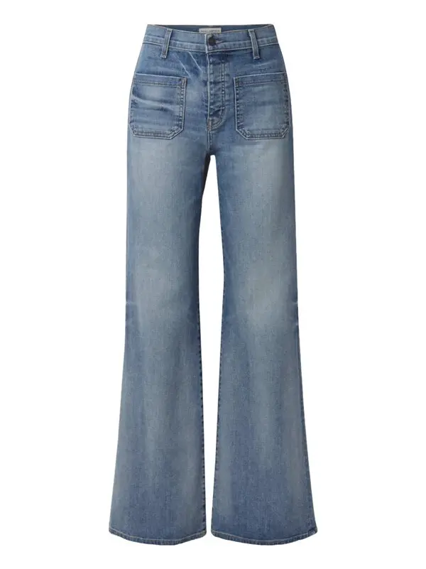 NILI LOTAN Florence Flared Jeans - Mid Denim