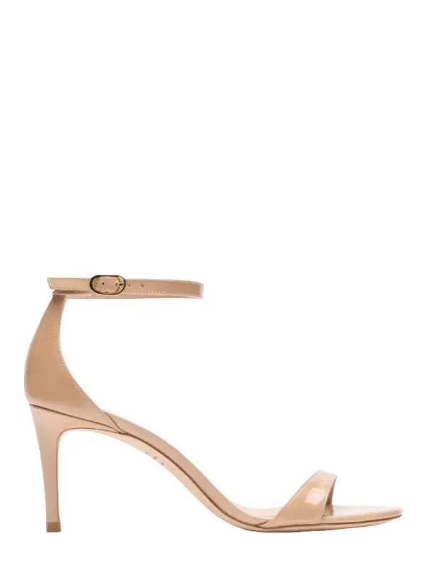 STUART WEITZMAN Stiletto High Heel Sandals With Ankle Strap - Nude