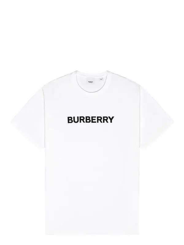 Burberry Logo Printed Crewneck T-shirt - White