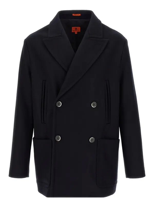 Barena Venezia Double-breasted Peak-lapel Coat - Black