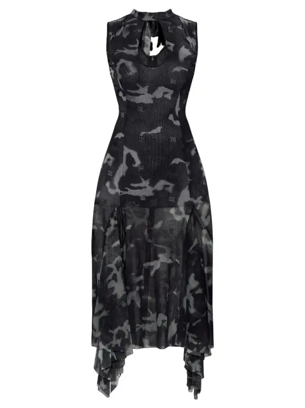 MISBHV Printed Sheer Dress - Black