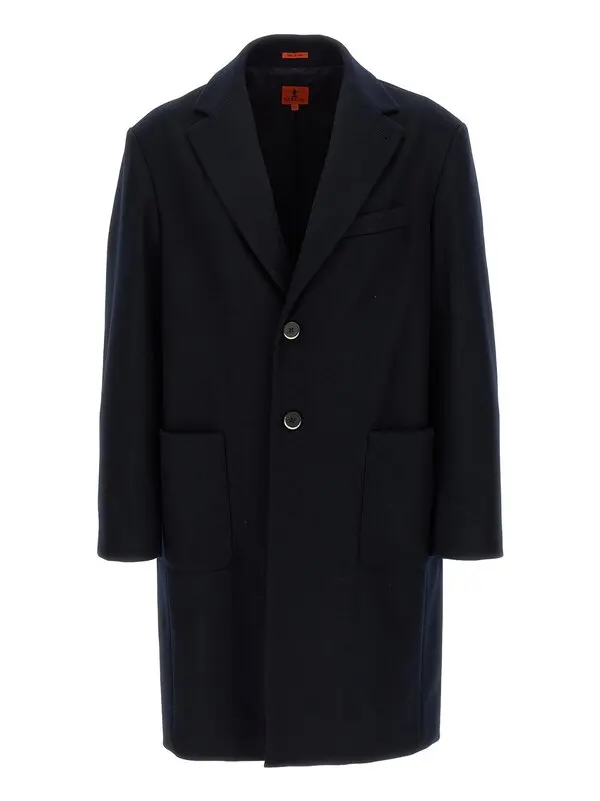 Barena Venezia Notched Lapel Wool-blend Coat - Black