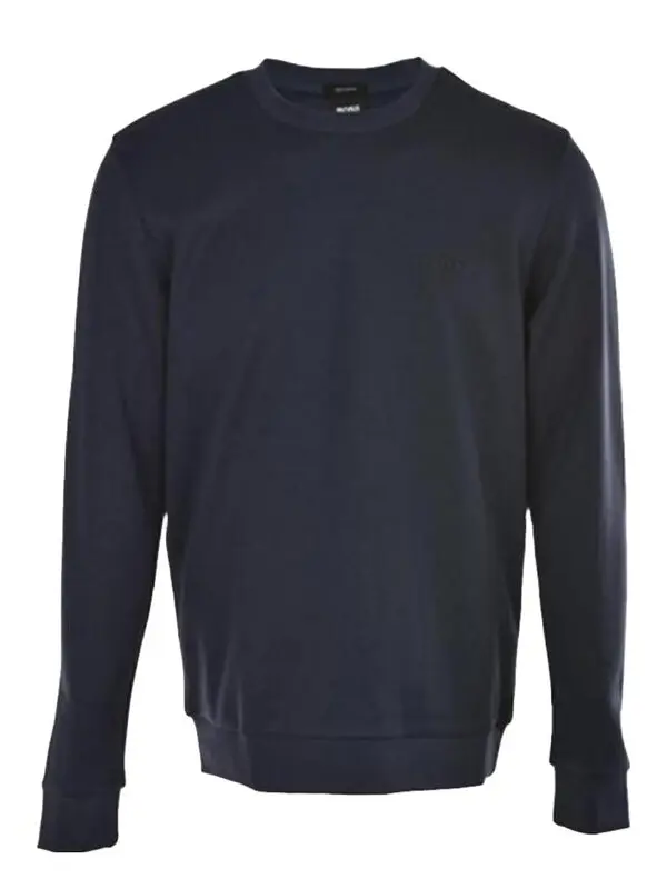 Hugo Boss Logo Crew Neck Long Sleeve Sweater - Black