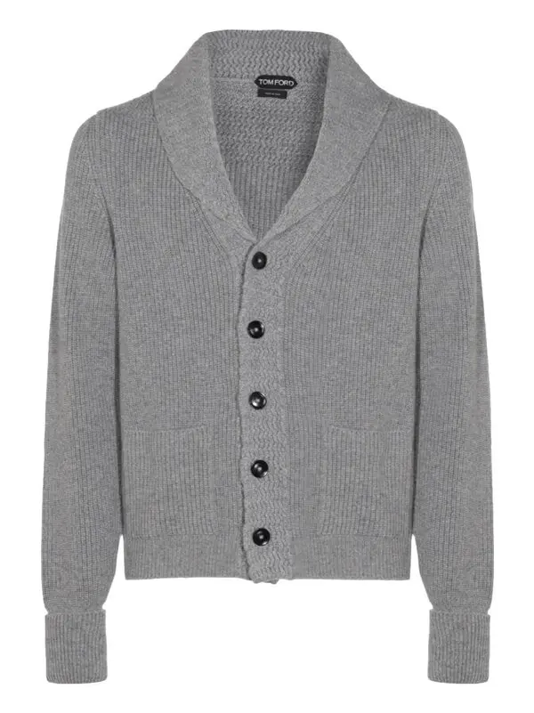 TOM FORD V-neck Buttoned Cardigan - Gray
