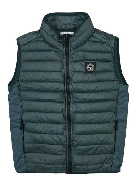 Stone Island High-necked Sleeveless Down Jacket - Bottle Of Green