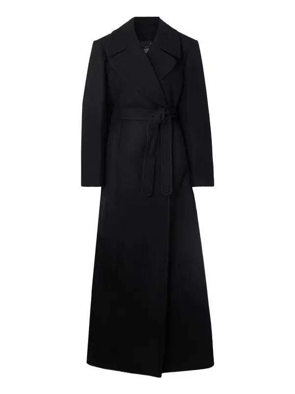Dries Van Noten Long-sleeved Belted Coat - Black