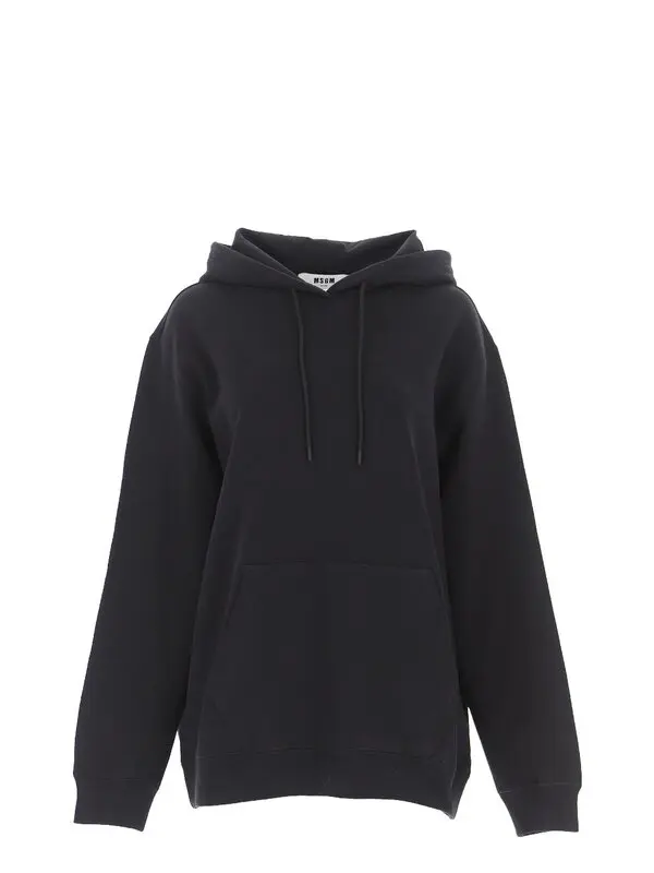 MSGM Logo Hooded Sweater - Black