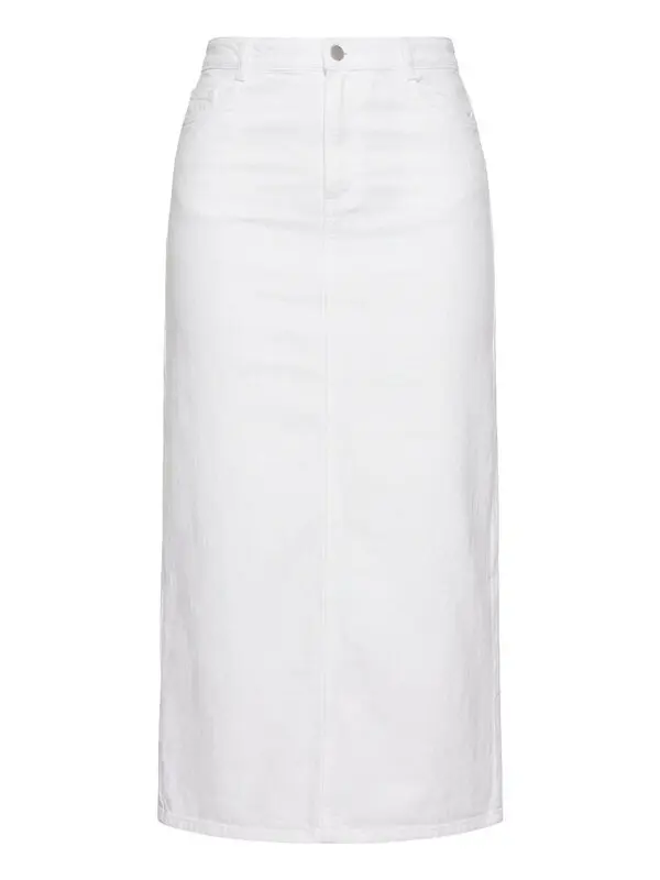 Tove Five-pocket Denim Skirt - White