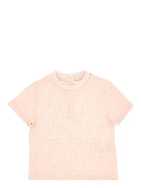Fendi Ff-print T-shirt - Peach Pink