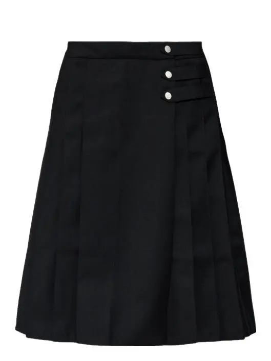 MISBHV Buttoned Pleated Skirt - Black