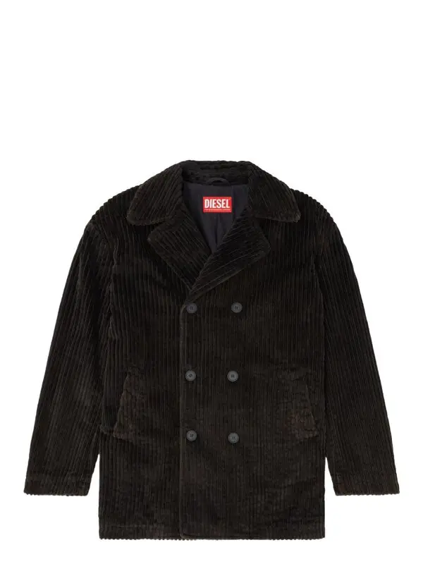 DIESEL® Otis Corduroy Double-breasted Coat - Brown