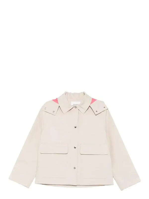 YVES SALOMON Hooded Utility Jacket - Nude