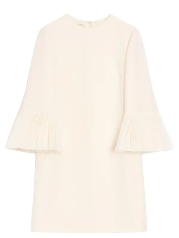 Valentino Garavani Embroidered Crepe Couture Short Dress - Ivory