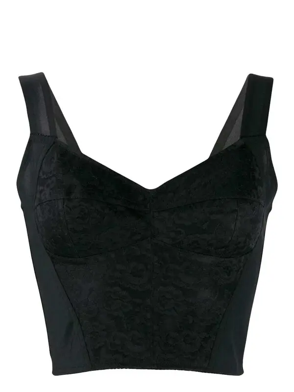 Dolce & Gabbana Lace Corset Top - Black