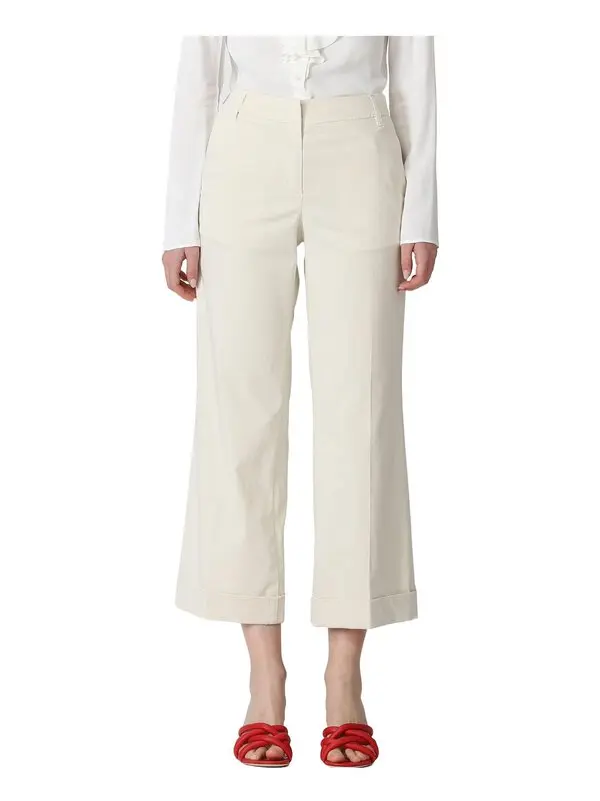 Jacob Cohen Selena Slim Nine-quarter Hem Pants - White