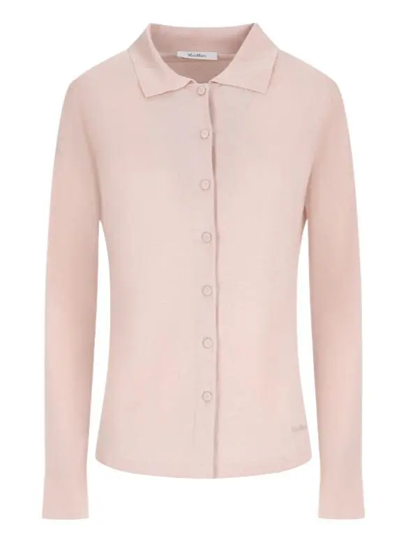 Max Mara Buttoned Collared Cardigan - Nude